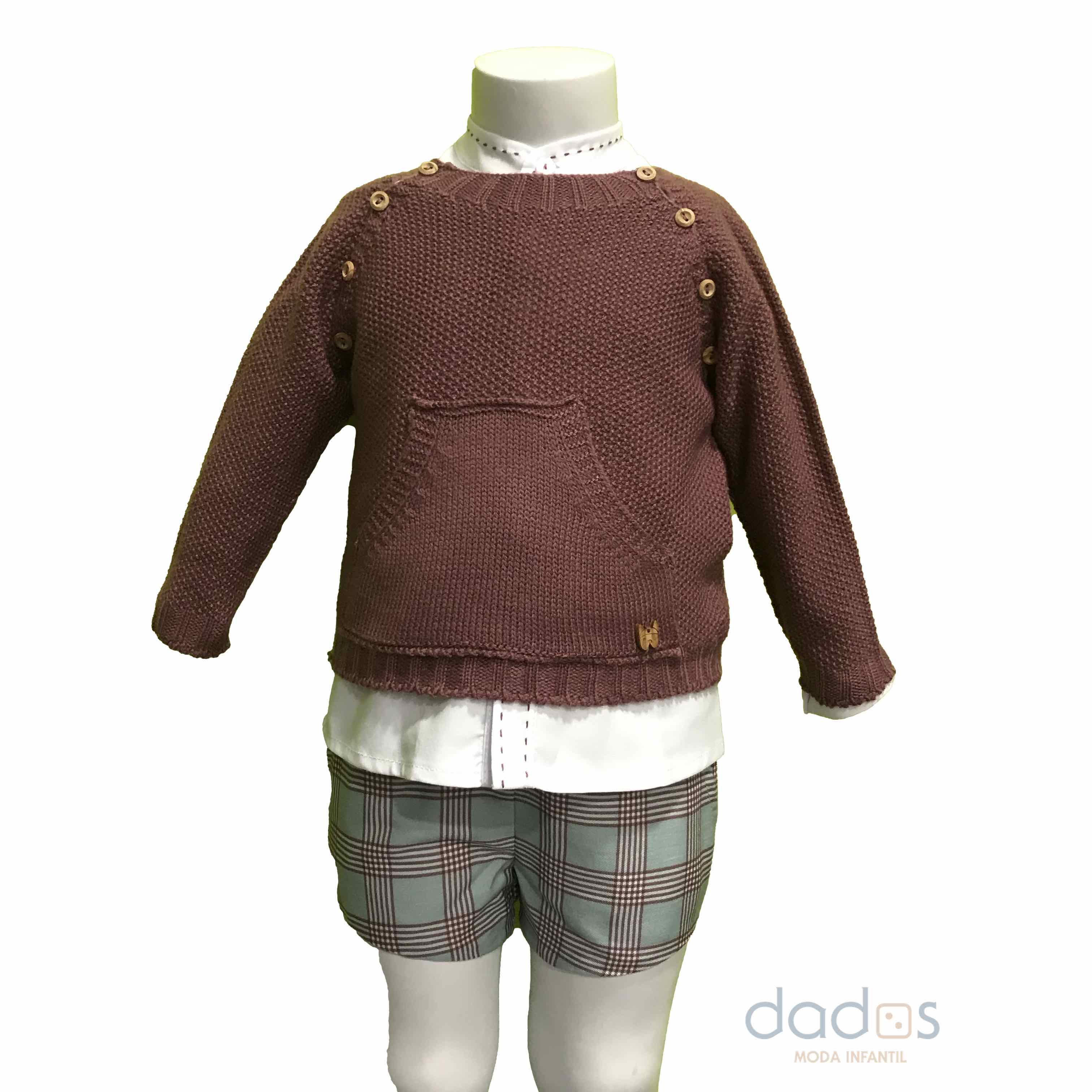 Marta y Paula colección Cyndy conjunto 3 piezas niño | Dados moda infantil