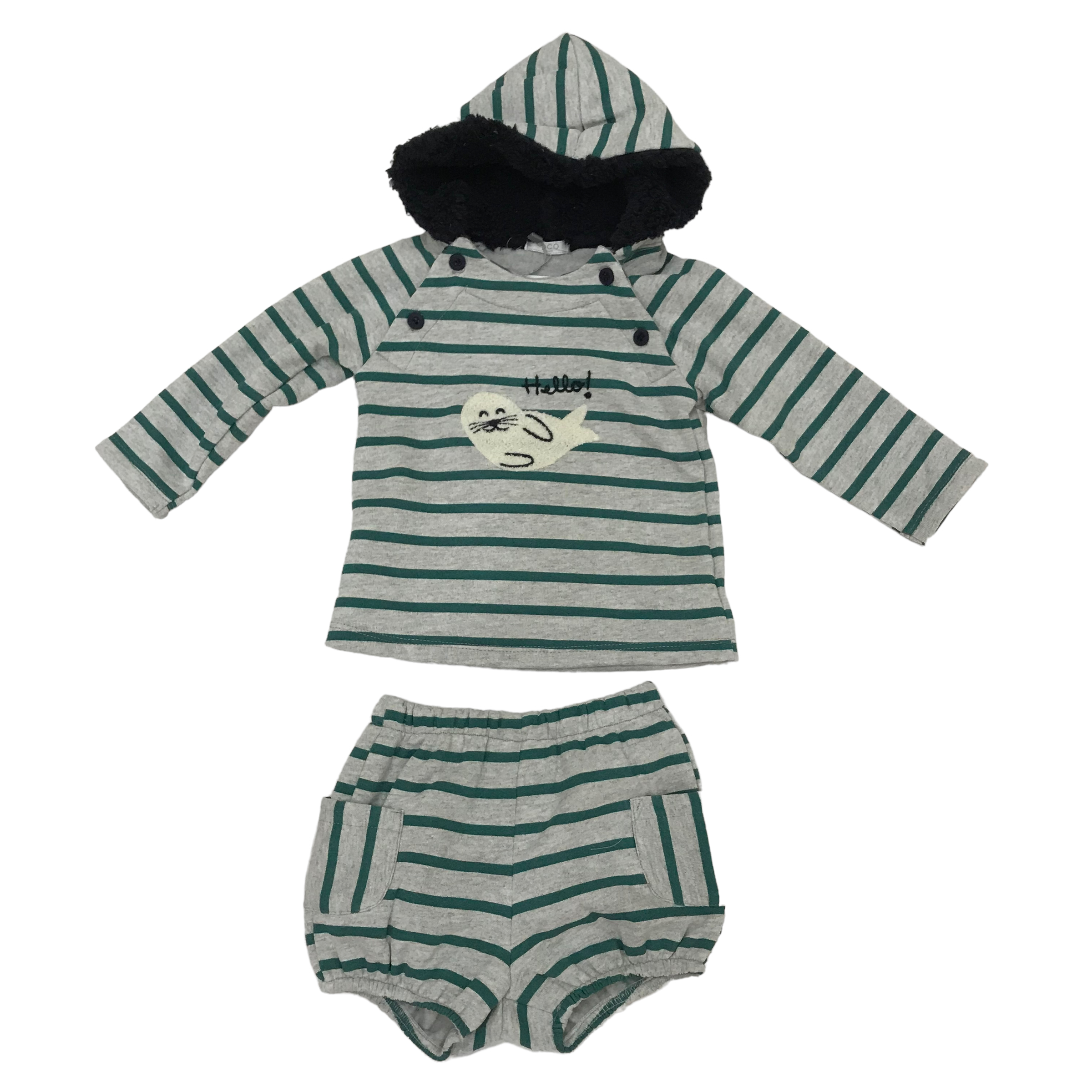 Coco Acqua Conjunto niño braga y sudadera foca | Dados moda infantil