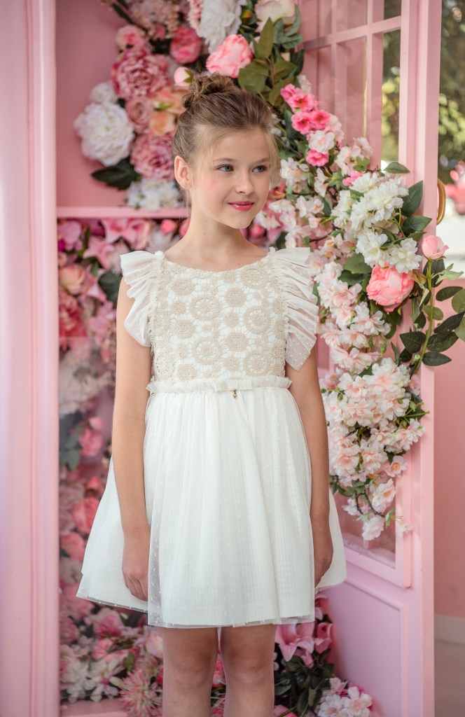 Marta y Paula colección Violín Vestido tul bordado | Dados moda infantil