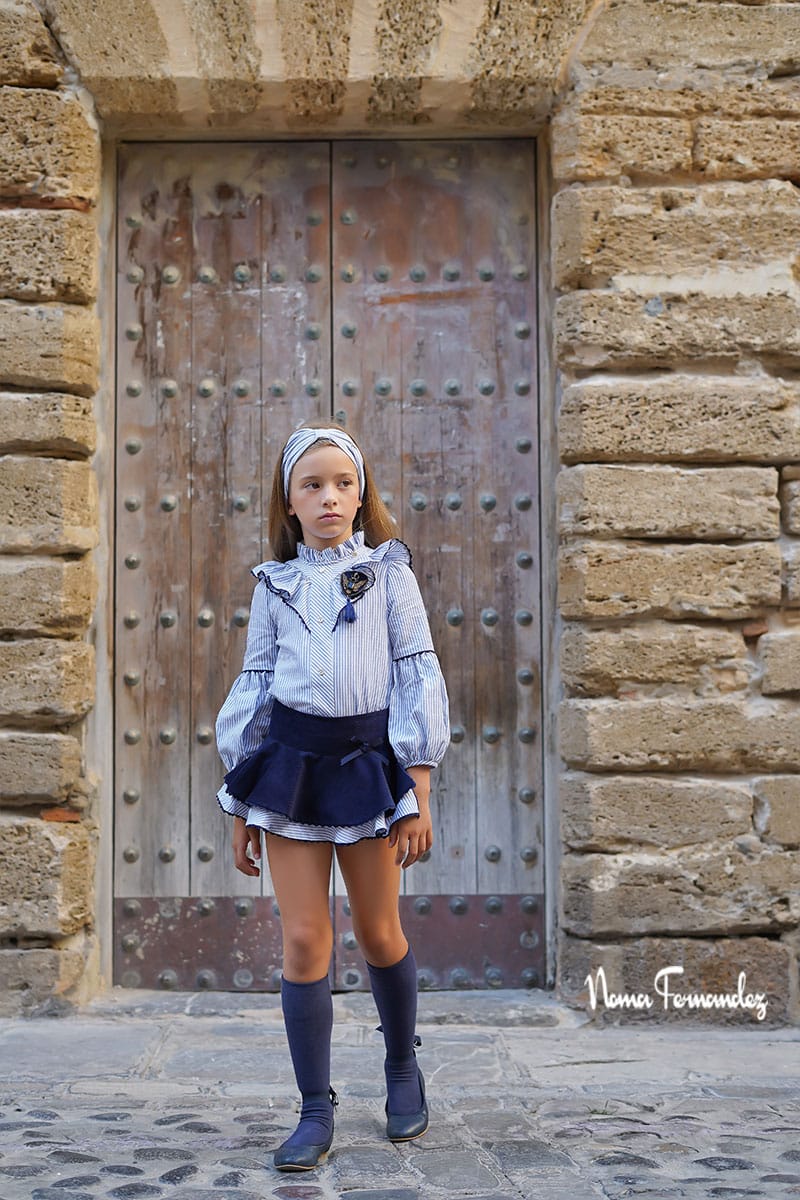 Noma Fernández conjunto bombacho blusa Angeline | Dados moda infantil