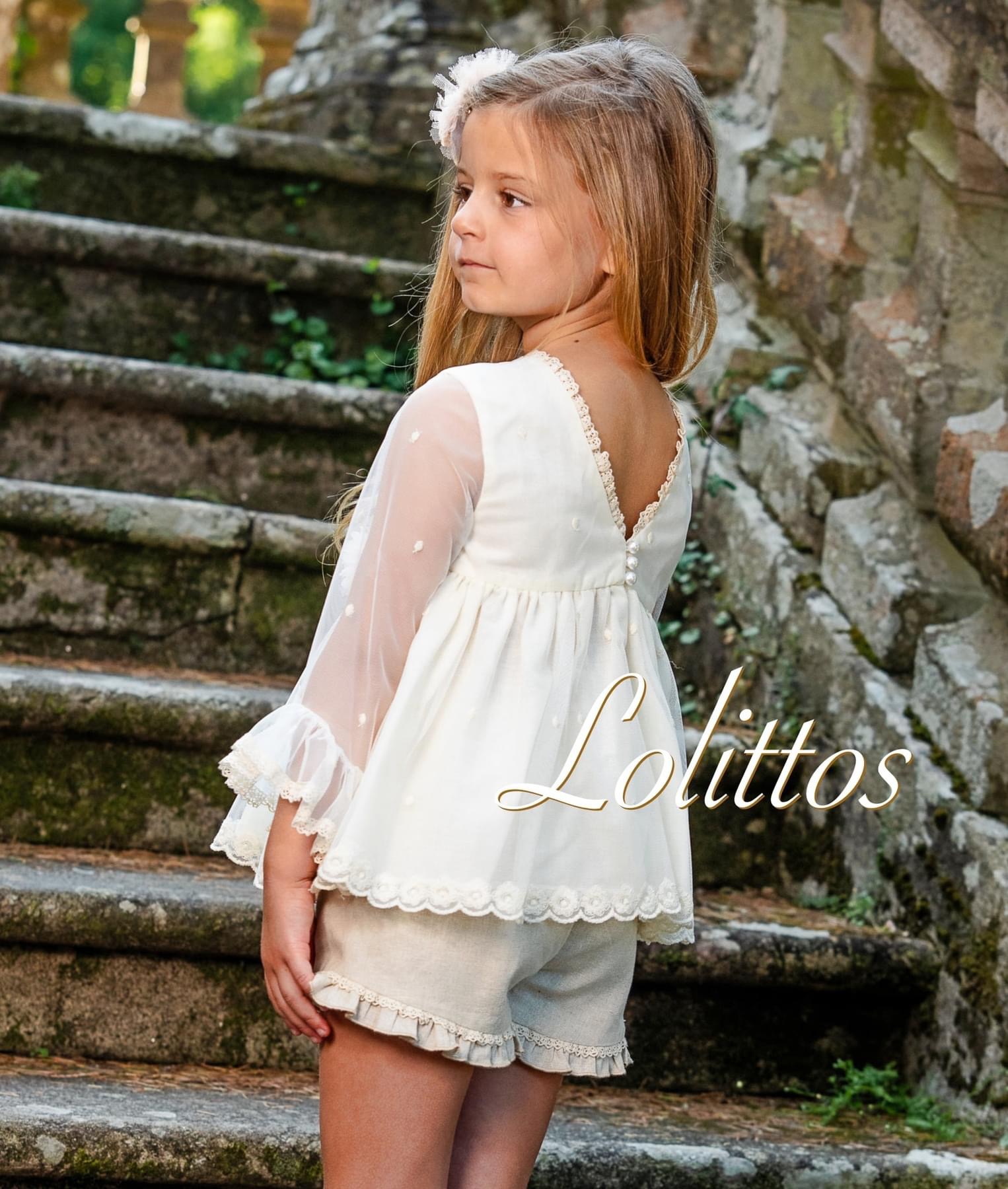 Lolittos Colección Canela Conjunto niña Verano 2024 | Dados moda infantil