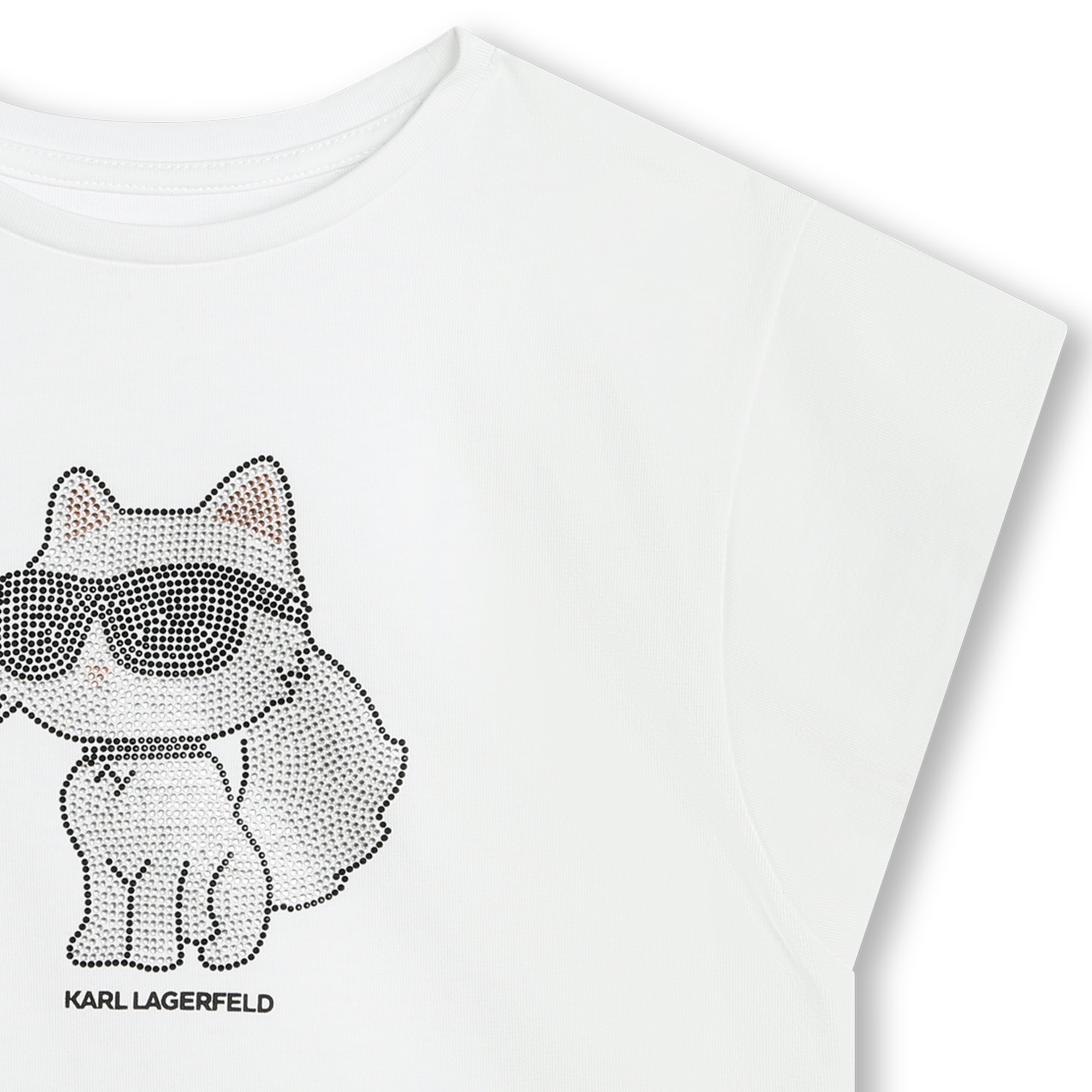 Karl Lagerfeld Camiseta chica blanca gato estrás Verano 2024 | Dados ...