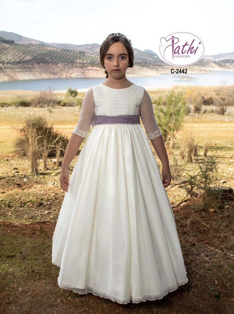 Vestido OUTLET Comunión 2024 Pathi Mod 2442 Talla 8 | Dados moda infantil