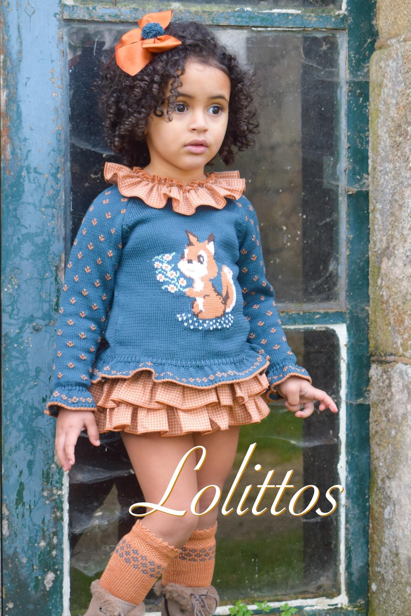 Lolittos Colección Ardilla Conjunto niña jubón y cubrefalda Invierno ...