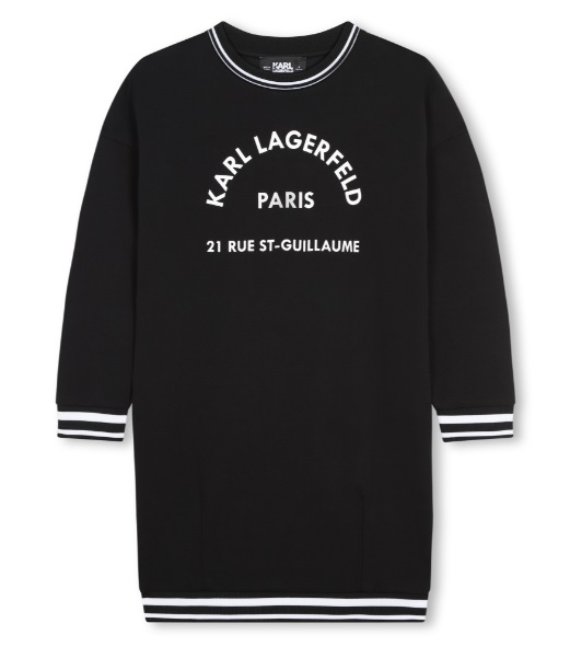 Karl Lagerfeld Vestido negro chica logo 21 Invierno 2024 | Dados moda ...